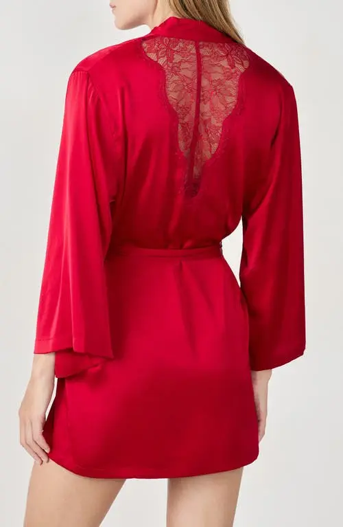 ETAM Confidence Deshabille Lace Trim Satin Robe
