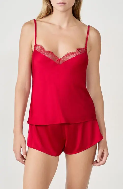 ETAM Lace Trimmed Camisole - Red