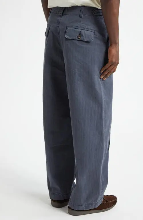 THE ELDER STATESMAN Herringbone Carpenter Pants