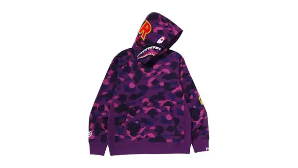 A BATHING APE Camo Shark Pullover Hoodie