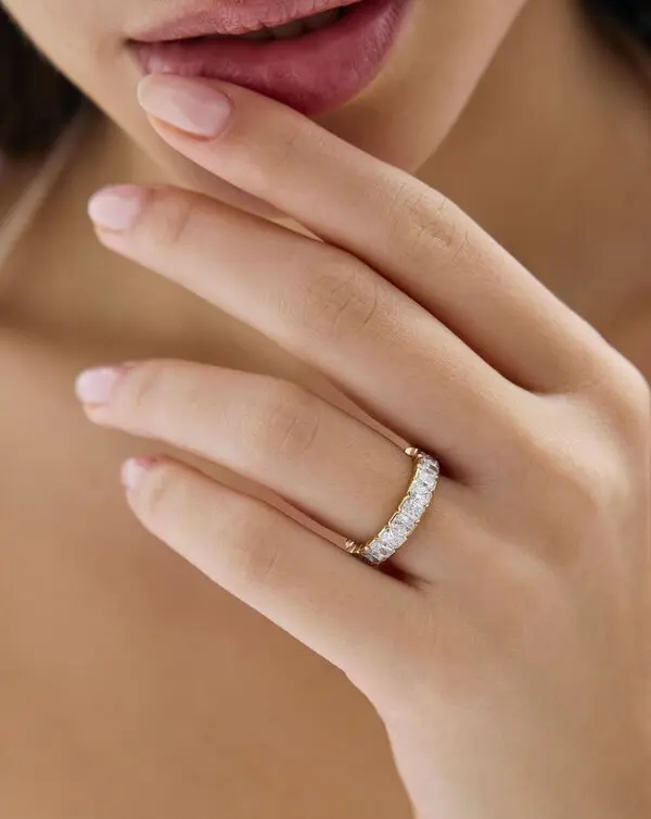 Ring Concierge Radiant Diamond Eternity Band - Platinum