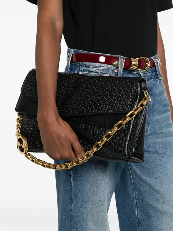 Gucci Gg Chain Leather Shoulder Bag