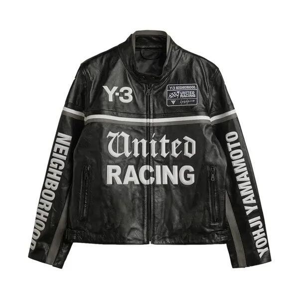 Y3 X Nbhd Leather Racer Jacket
