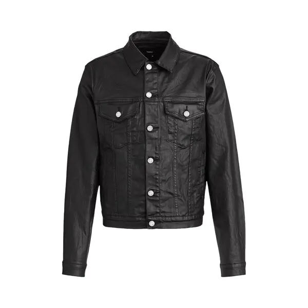 PURPLE BRAND Creased Film Trucker Jacket