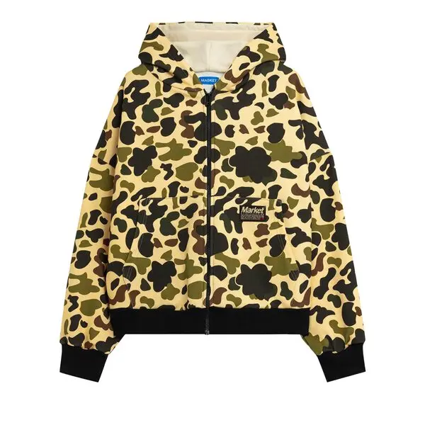 MARKET Camo Zip Up Jacket