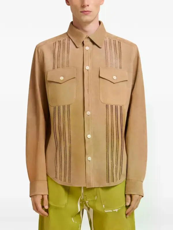 Marni Cut-out Flap-pocket Shirt