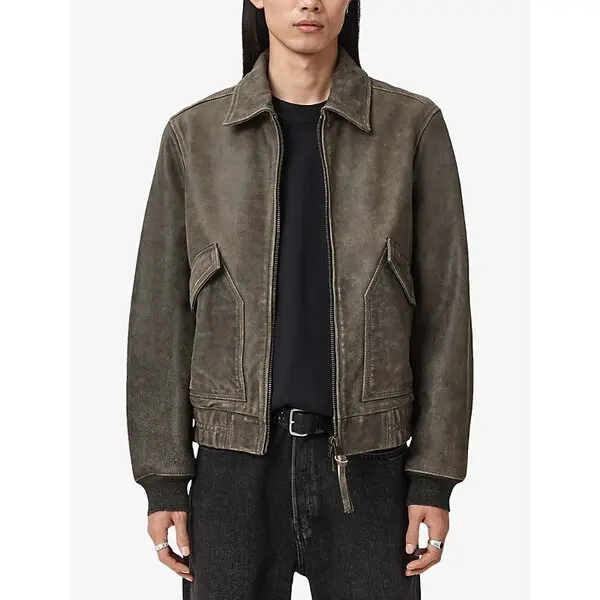 ALLSAINTS Marland Leather Aviator Jacket