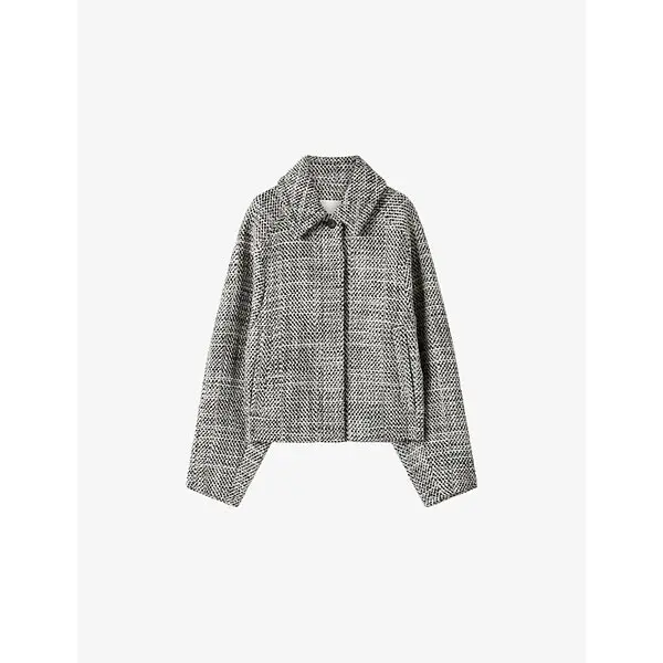 JOSEPH Crosshatch Wool-blend Jacket