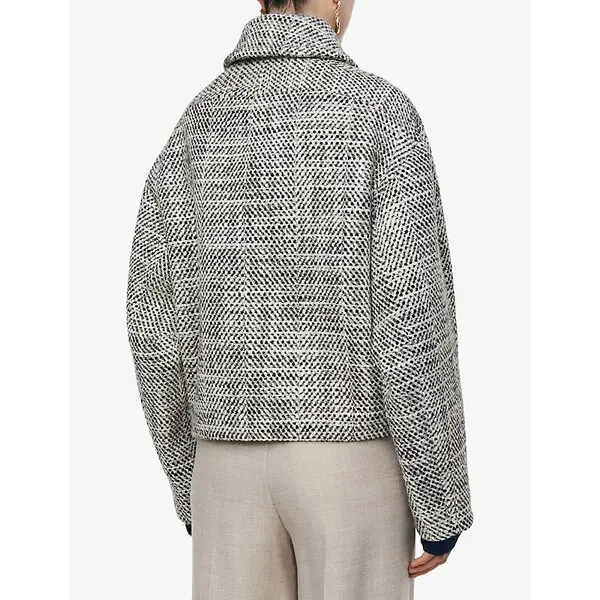 JOSEPH Crosshatch Wool-blend Jacket