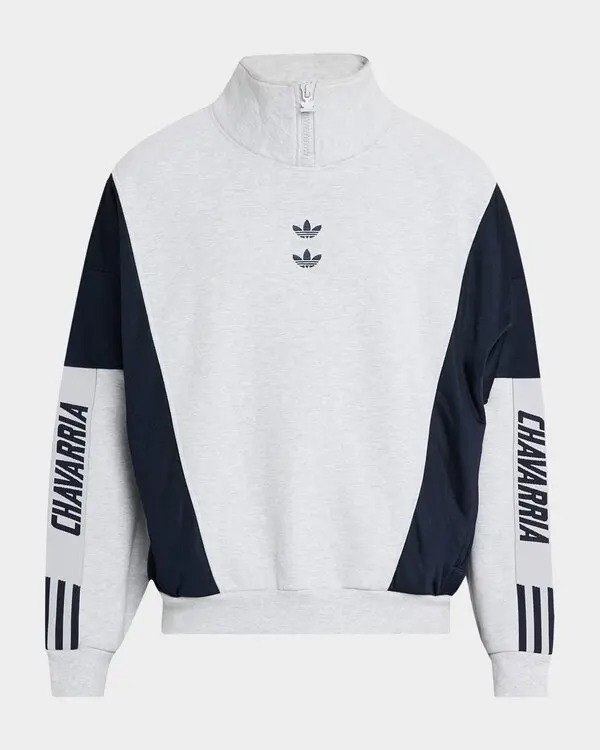 Adidas X Willy Chavarria Watsonville Mock Neck Pullover - Light Grey