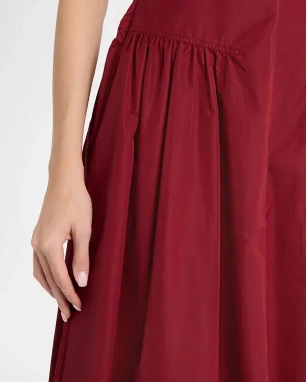 Proenza Schouler White Label Kendal Technical Cotton Midi Dress - Claret