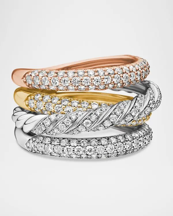 David Yurman Pave Flex Ring 15mm - Diamond