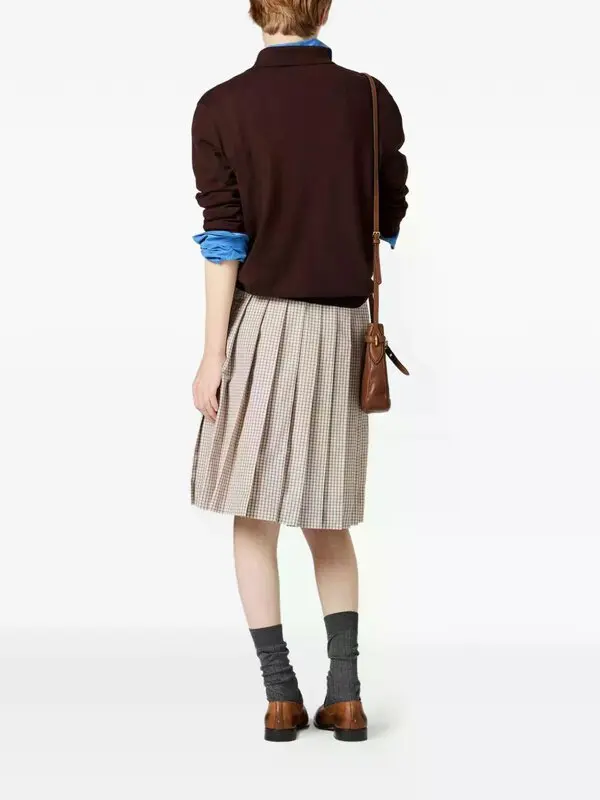 Miu Miu Wool Knit Polo Shirt - Brown