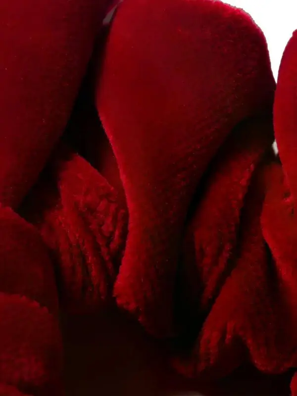 Miu Miu Velvet Bow Scrunchie - Red