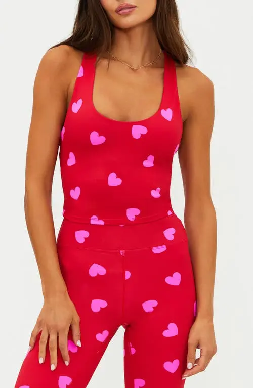 Beach Riot Yara Heart Print Tank - Royal Red