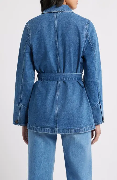 Caslon Belted Denim Chore Jacket