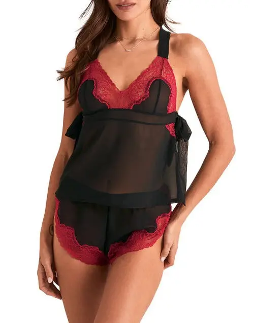 ADORE ME Camisole And Flutter Short Set - Black
