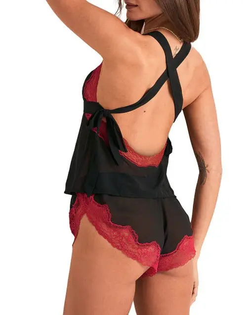 ADORE ME Camisole And Flutter Short Set - Black