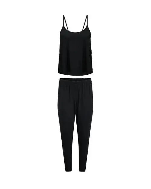 ADORE ME Marsha Pajama Cami & Jogger Set - Black