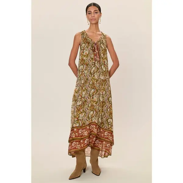 Rebecca Taylor Isha Printed Sleeveless Dress