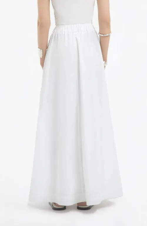 Co Cotton Sateen Parachute Skirt - White