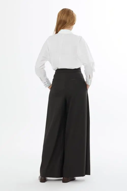 GIZIA High-waist Wide-leg Trousers