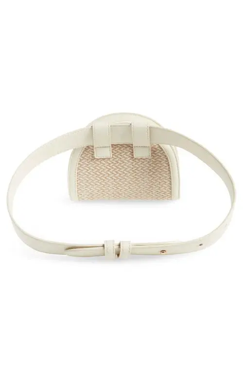 Leith Straw And Faux Leather Belt Bag