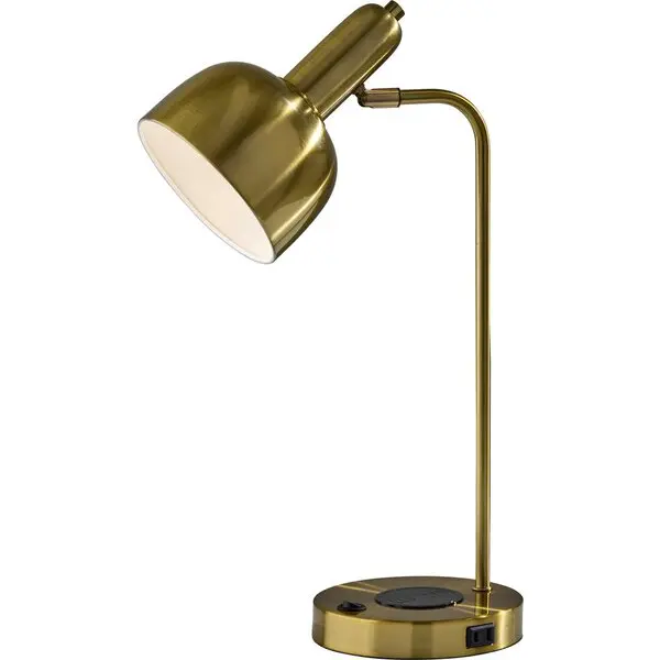 ADESSO Rico Supercharger Desk Lamp - Antique Brass