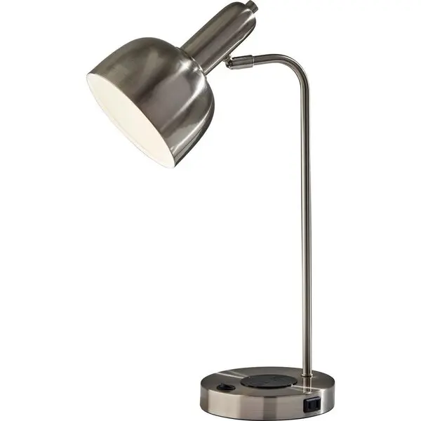 ADESSO Rico Supercharger Desk Lamp - Brushed Steel
