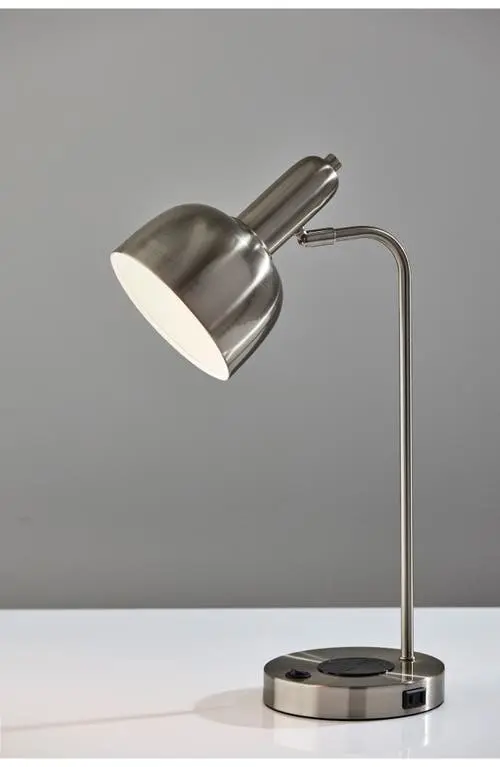 ADESSO Rico Supercharger Desk Lamp - Brushed Steel