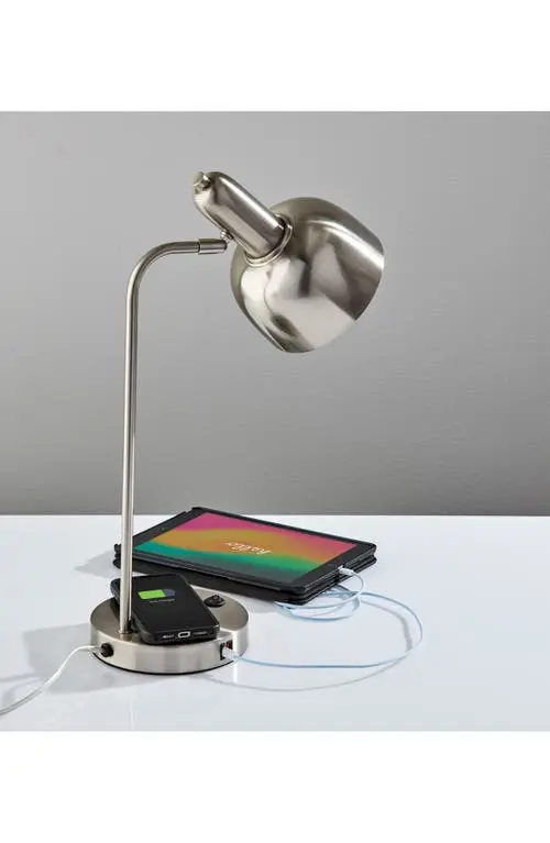 ADESSO Rico Supercharger Desk Lamp - Brushed Steel
