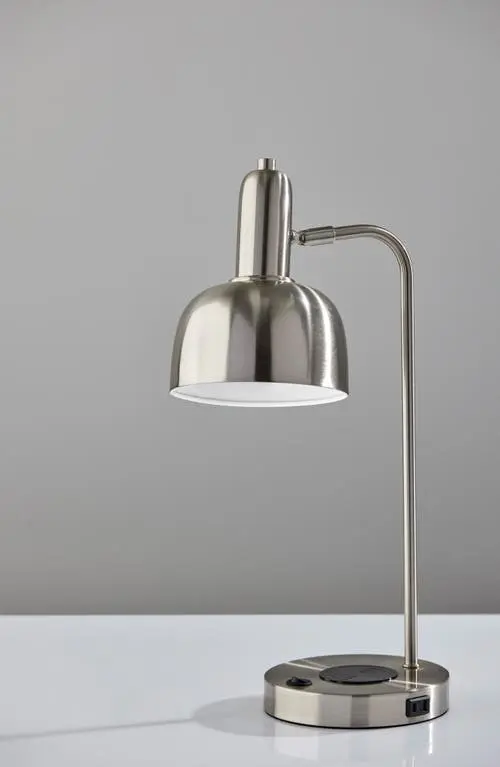 ADESSO Rico Supercharger Desk Lamp - Brushed Steel