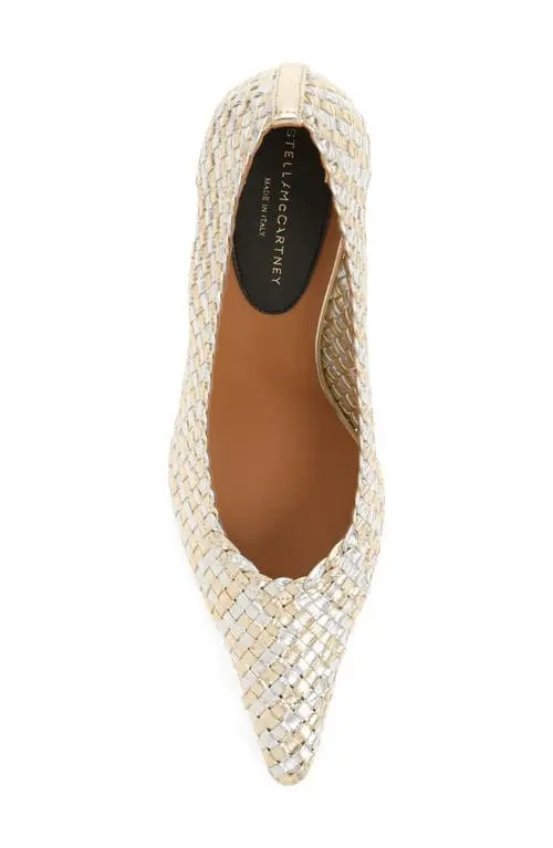 Stella McCartney Elsa Woven Pointed Toe Pump
