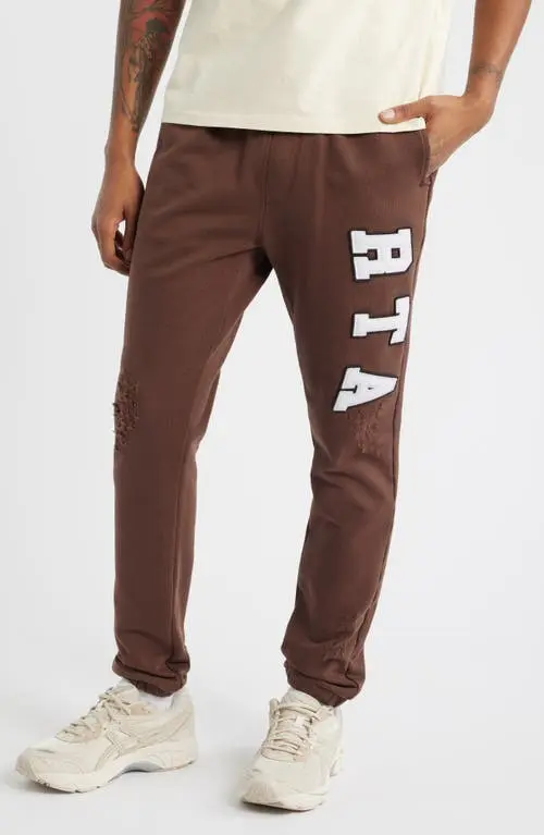 RtA Owen Collegiate Distressed Joggers