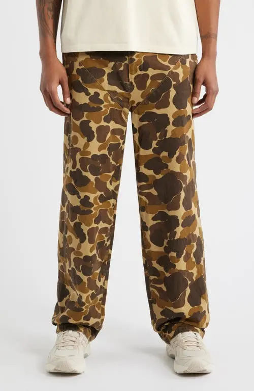 RtA Rey Camo Straight Leg Pants - Military Brown Camo