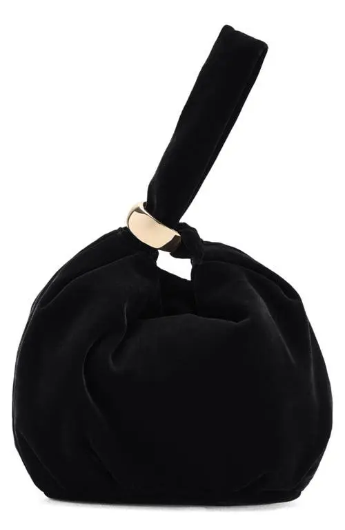 Mango Velvet Pouch With Loop Handle