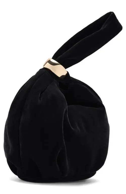 Mango Velvet Pouch With Loop Handle