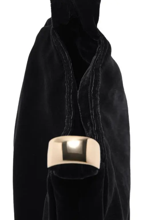 Mango Velvet Pouch With Loop Handle