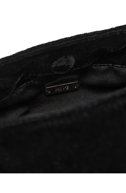 Mango Velvet Pouch With Loop Handle