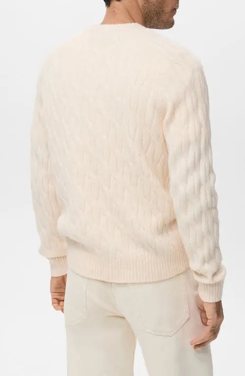 Mango Cable Crewneck Sweater - Ecru