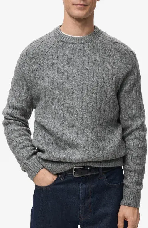 Mango Cable Crewneck Sweater