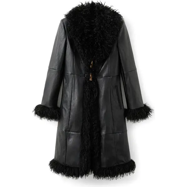 Mango Faux Shearling Coat