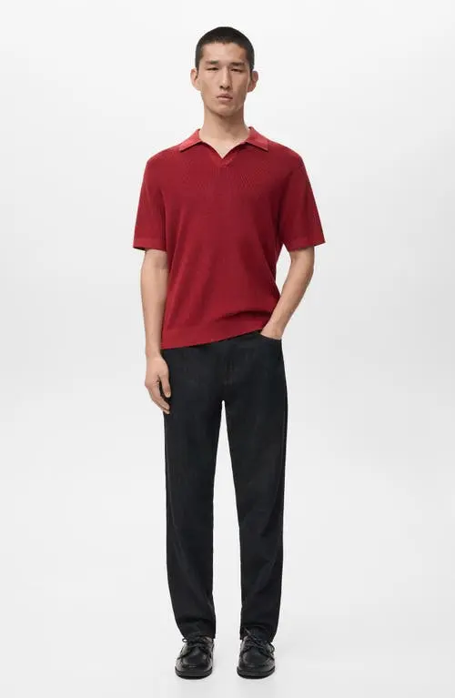 Mango Structu Knit Polo