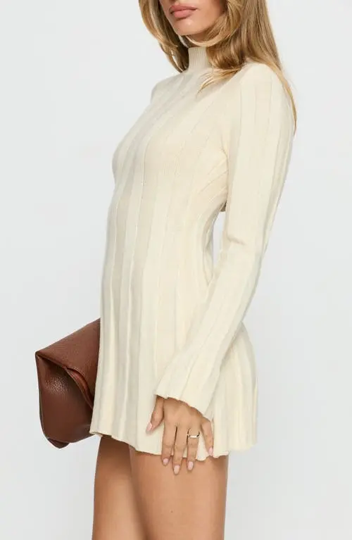 Princess Polly Ribbed Long Sleeve Mini Dress