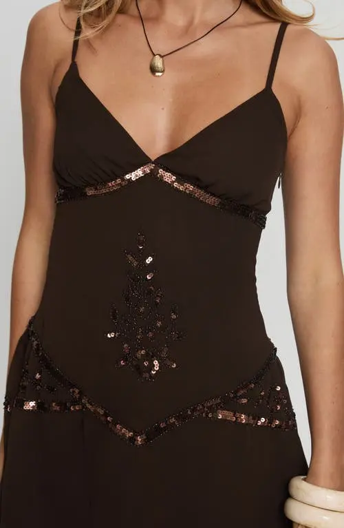 Princess Polly Jesenia Sequin Chiffon Mini Dress