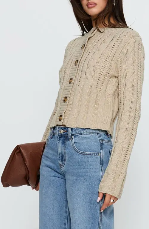 Princess Polly Donielle Cable Cardigan