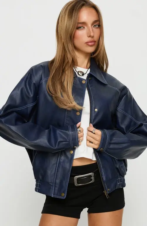 Princess Polly Jayton Faux Leather Jacket