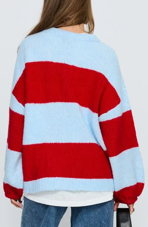 Princess Polly Bastien Stripe Oversized Sweater