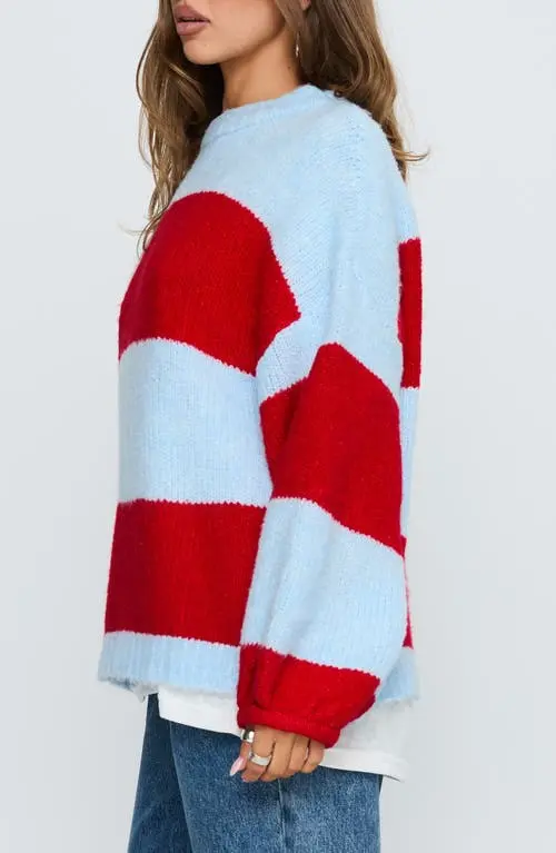 Princess Polly Bastien Stripe Oversized Sweater