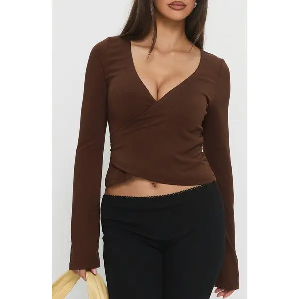Princess Polly Stefanee Faux Wrap Top